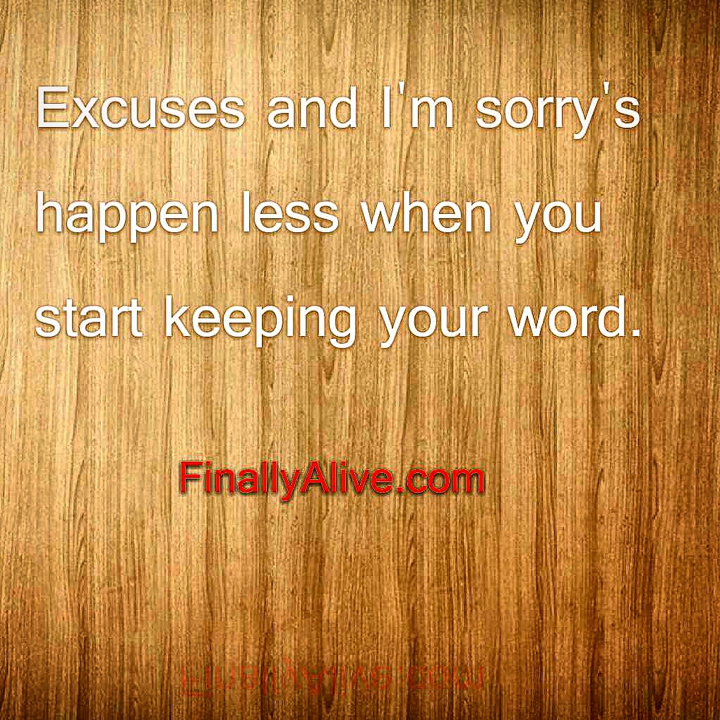 Excuses - Finally Alive Counseling